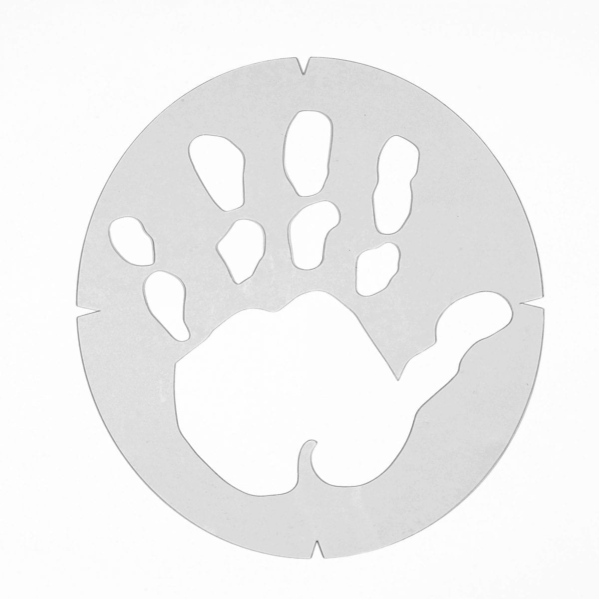 Hand Print Racket String Stencil